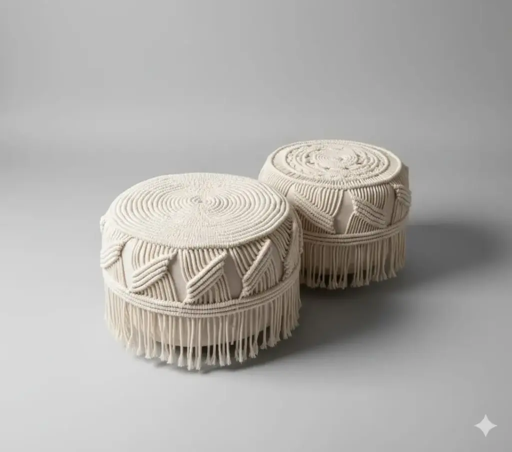 Macramé Ottoman | Sadu Designs